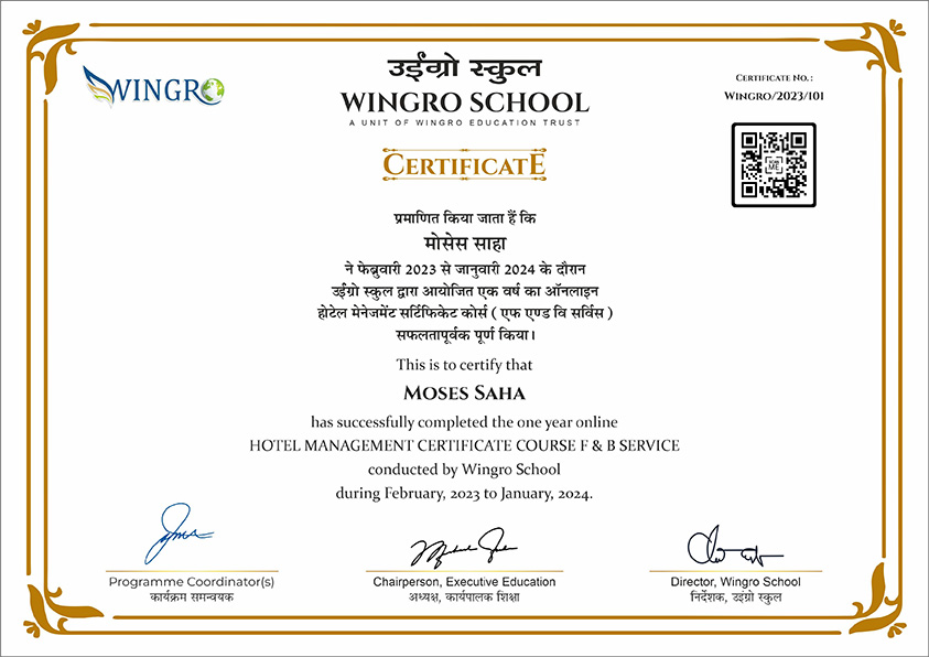 Wingro School - Wingro School For New Breed Hoteliers With Optimistic ...
